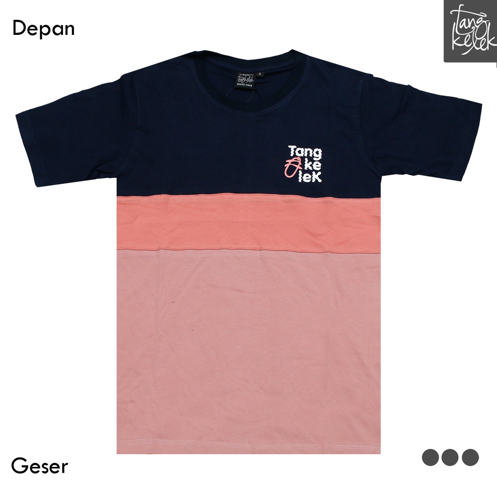 Jual Tangkelek Baju Kaos Tangkelek Petak Warna Navy Kombinasi | Shopee ...