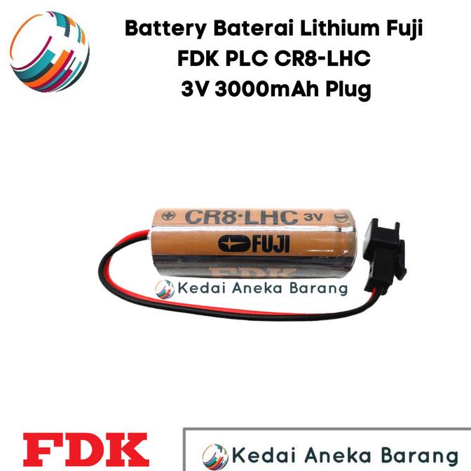 Jual Battery Baterai Lithium Fuji FDK PLC CR8.LHC CR8-LHC CR8 LHC 3V Plug | Shopee Indonesia