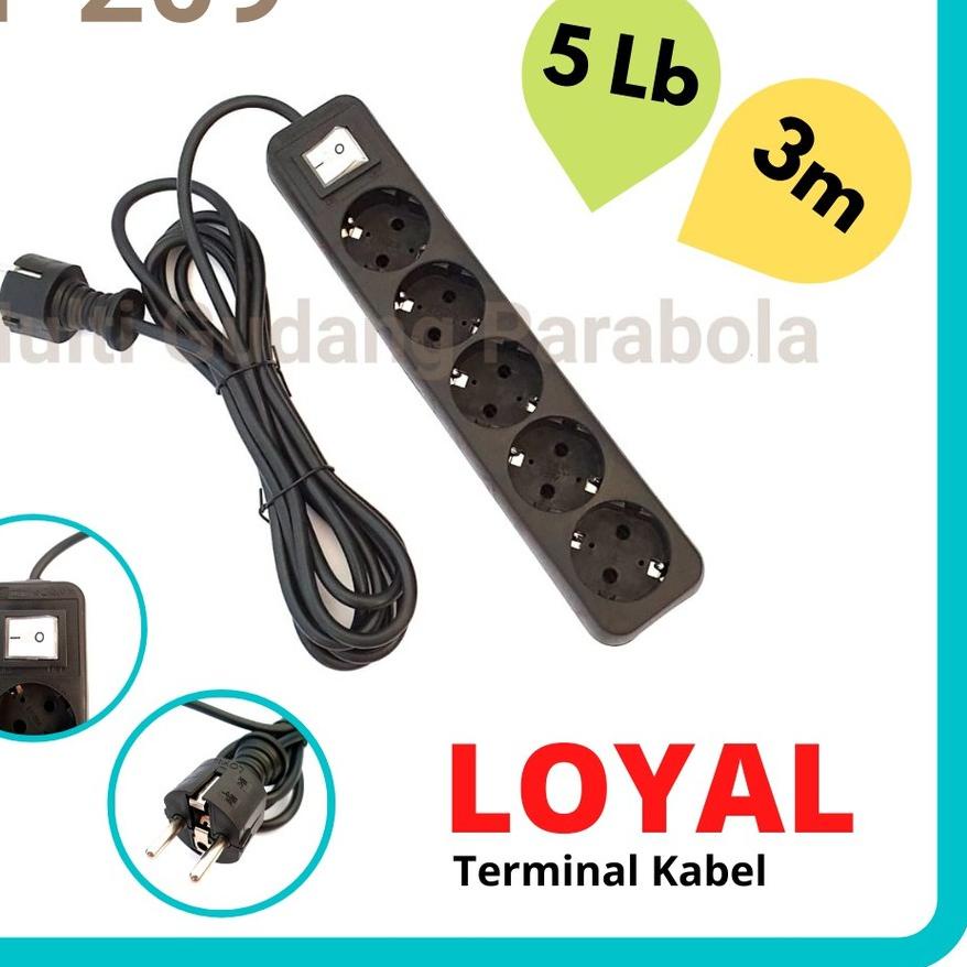 Jual Terminal Stop kontak 5 lb plus Kabel 3 Meter Loyal Osaka LY 209 SNI | Shopee Indonesia