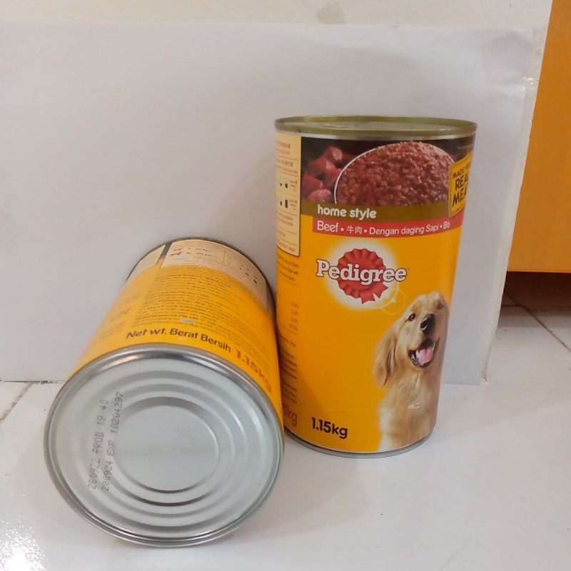 Jual Makanan basah anjing Pedigree adult Beef 1.15kg kaleng | Shopee ...