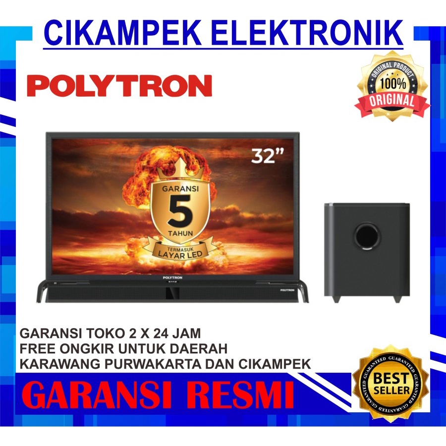 Jual TV LED POLYTRON PLD 32BV1558 CINEMAX SOUNDBAR DIGITAL TV 32 INCH | Shopee Indonesia