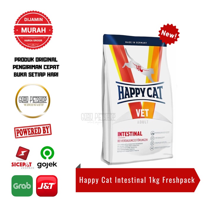 Jual Happy Cat Vet Intestinal 1kg Freshpack Vet Intestinal Dry Cat Food ...