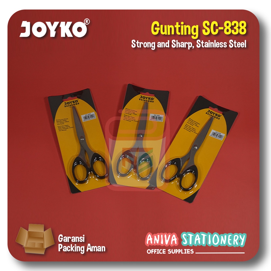 Jual JOYKO SCISSORS GUNTING KANTOR TANGGUNG SEDANG SERBAGUNA SATINLESS ...