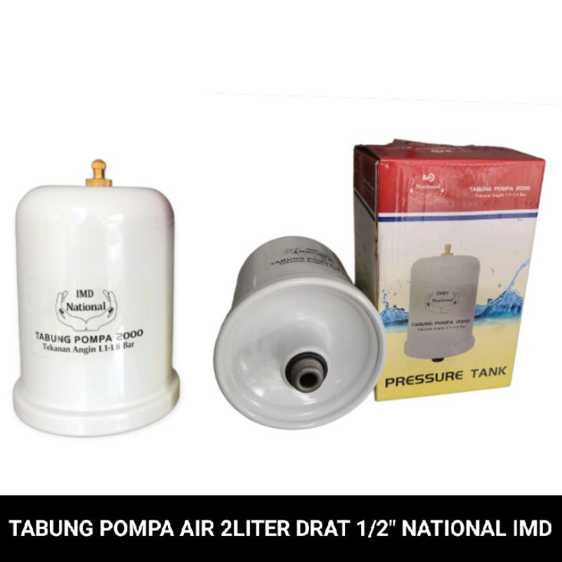 Jual tabung pompa air 2liter drat 1/2 merk national imd | Shopee Indonesia