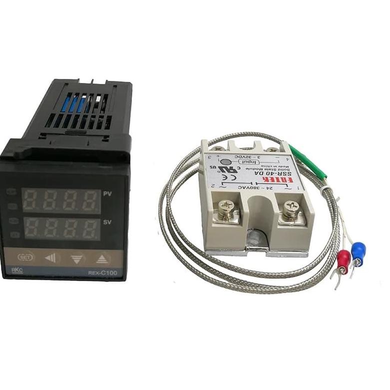 Jual Promo[FG2]-PID Rex RKG C100 Rex-C100 Output SSR 220V AC 0-400C 400C 48x48mm + Solid State ...