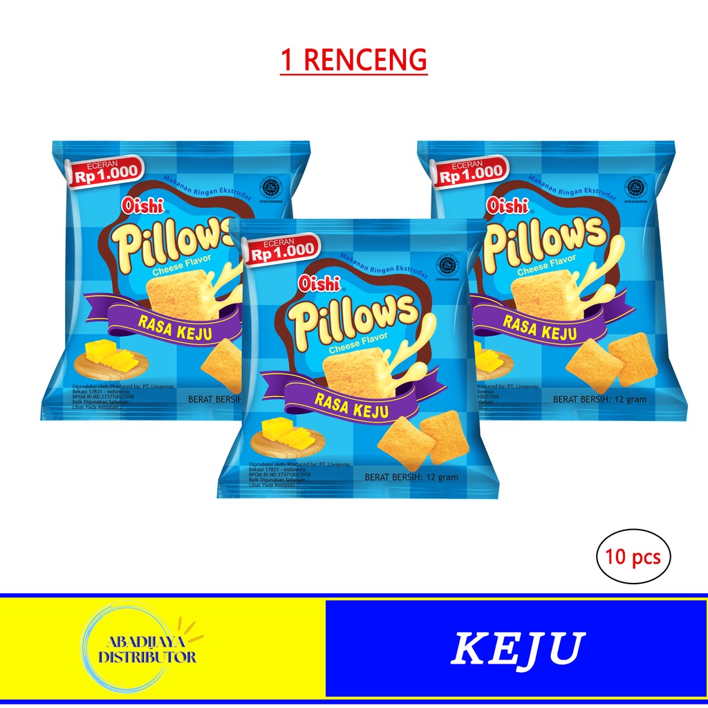 Jual Pillows Snack Rasa Keju Kemasan Rencengan | Shopee Indonesia