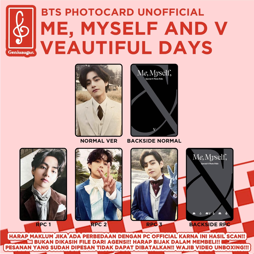 Jual [REPLIKA BTS V] PHOTOCARD VEAUTIFUL DAYS TAEHYUNG UNOFFICIAL ...