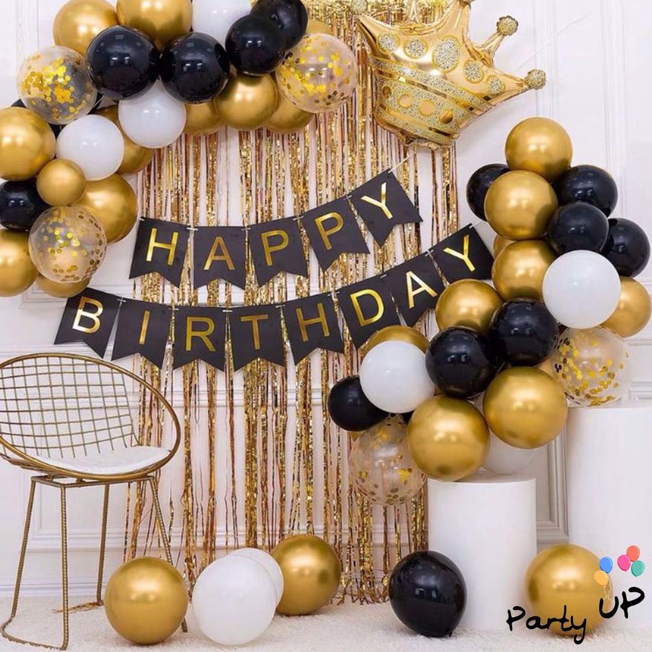 Jual Balon Foil / Latex Happy Birthday To You Balon HBD Bulat Pink Gold ...