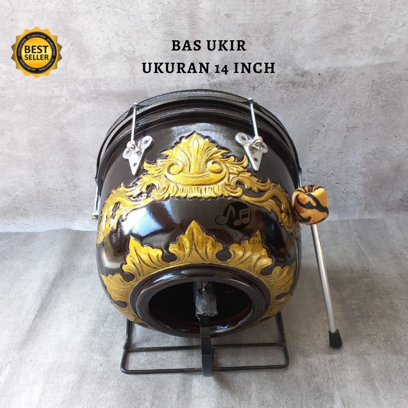 Jual Bass Hadroh ukuran 14 inch Ukir Bas Rebana Murah Alat Musik ...