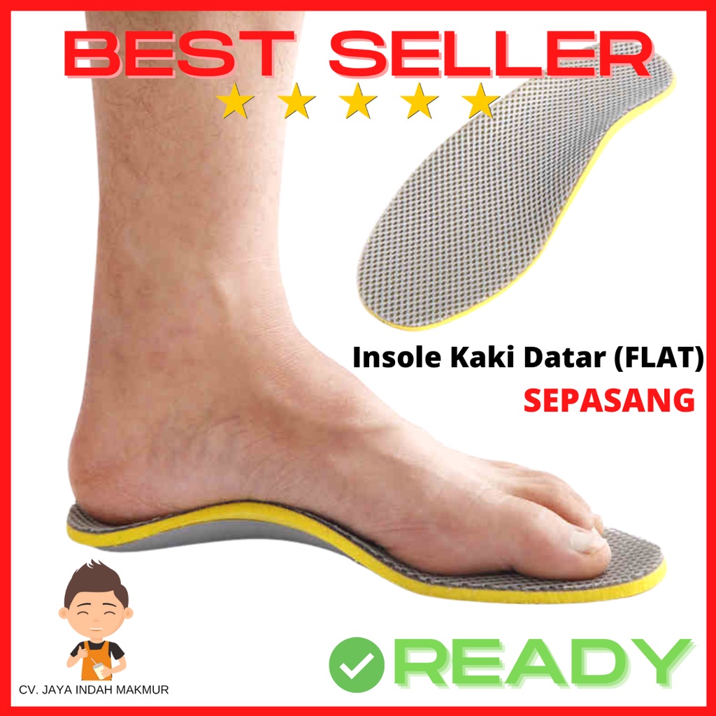 Jual 1 Pasang Insole 3D Premium Orthotics Flat Foot / Insole Sepatu ...