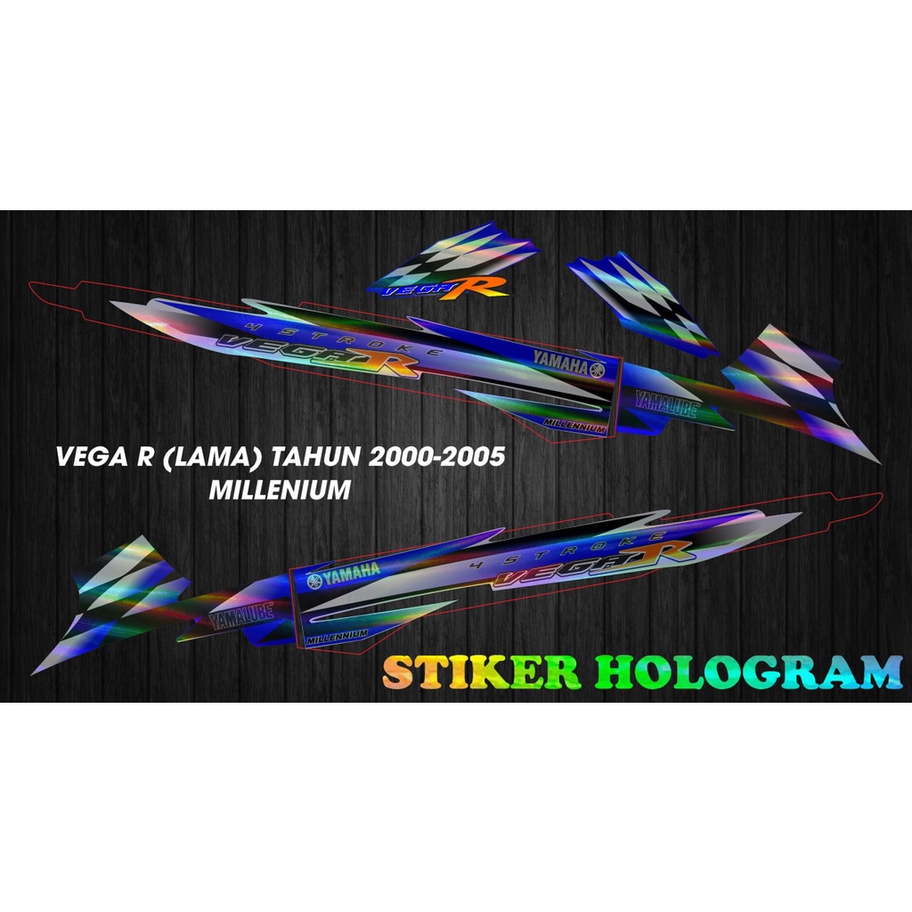 Jual striping stiker hologram motor vega r lama millenium | Shopee ...