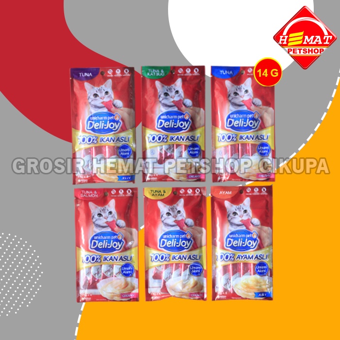 Jual Snack Kucing Deli Joy Creamy Cat treat Cemilan 14 Gram | Shopee ...