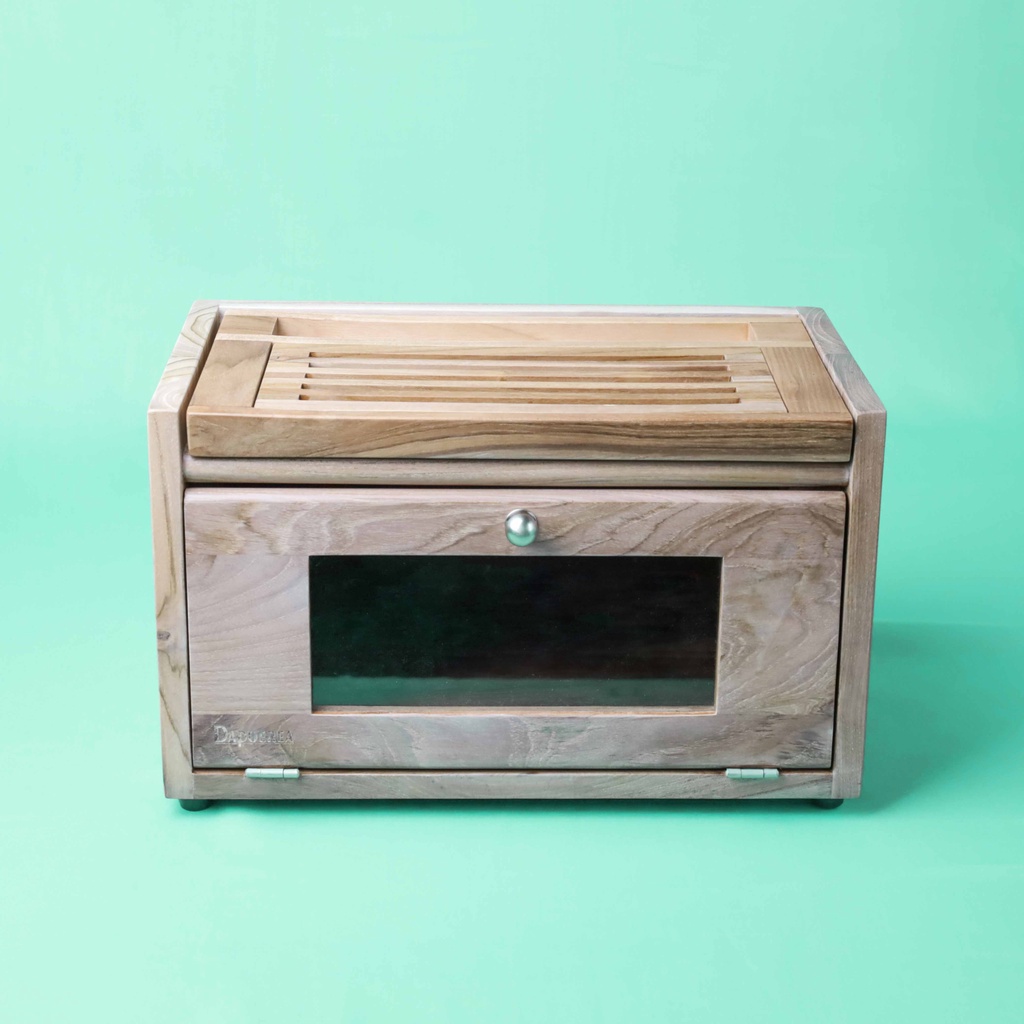 Jual Bread Box / Tempat Penyimpanan Roti / Tempat Roti Kayu Jati (BB ...