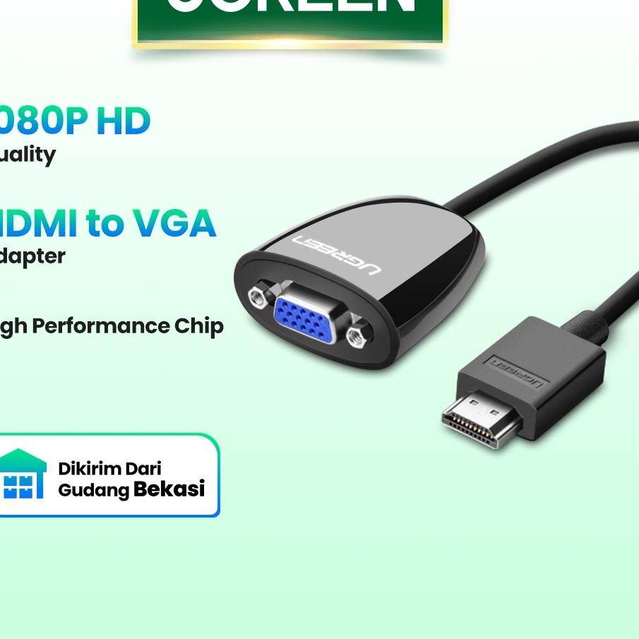 Jual Promo 【Stok Produk di Indonesia】Ugreen Kabel Adapter Converter HDMI to VGA(40253) ღpdg ...