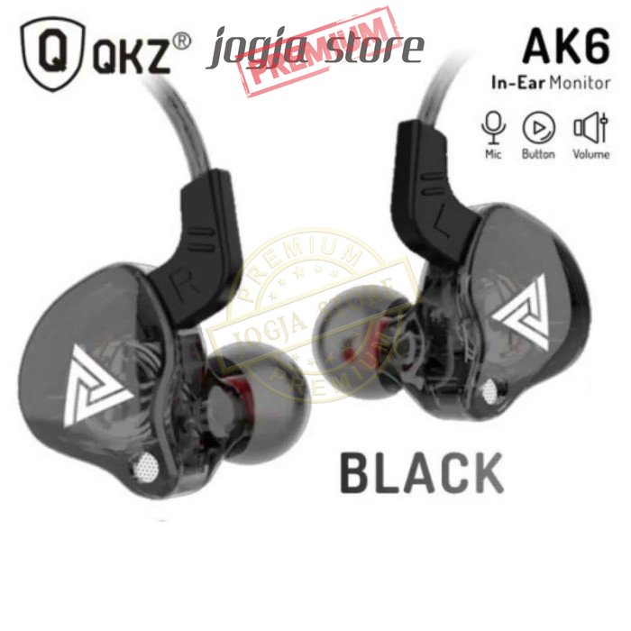 Jual Earphone QKZ AK6 Headset HiFi Super Bass Dynamic Driver with Mic ...