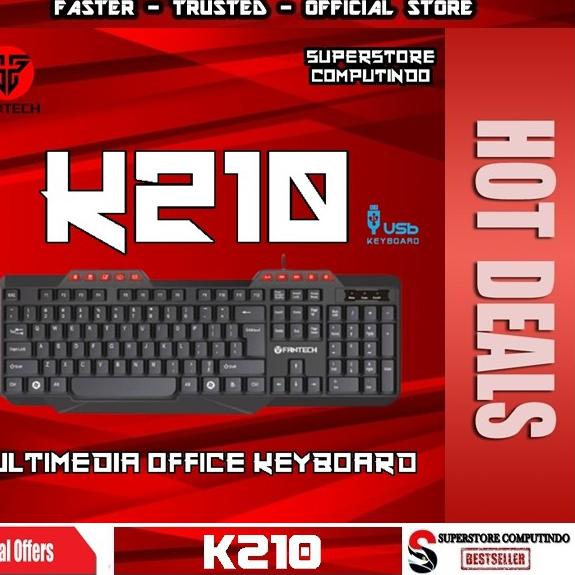Jual Depan Fantech K210 / K-210 Multimedia Office Keyboard | Shopee ...