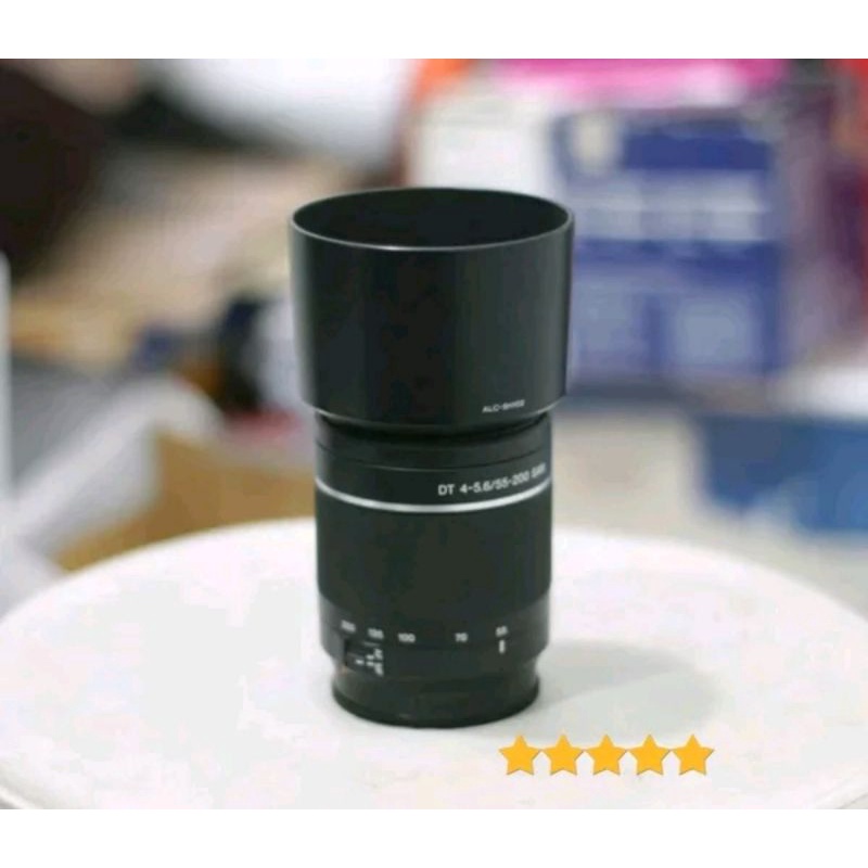 Jual Lensa Tele Zoom Sony 55-200mm For DSLR SLR Sony Hitam Murah ...