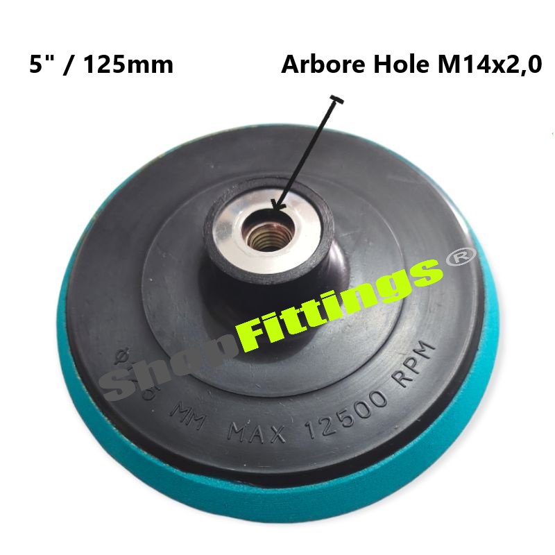 Jual Velcro 4 or 5 inch Backing Pad Tatakan Karet Amplas Bulat Gerinda ...