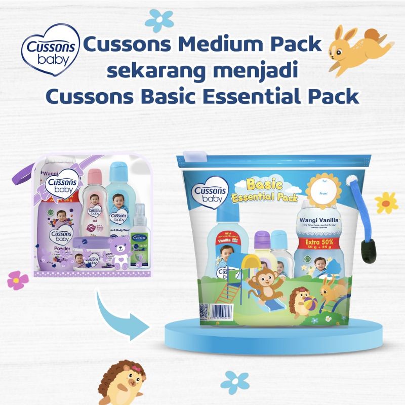 Jual Cussons baby gift bag set BASIC ESSENTIAL MEDIUM MINI TRAVEL pack ...