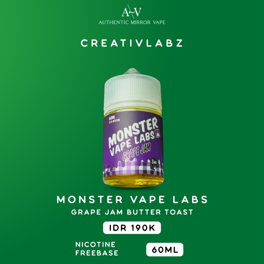 Jual Monster Vape Labs Grape Jam USA 60ML by Jam Monster - LF | Shopee ...