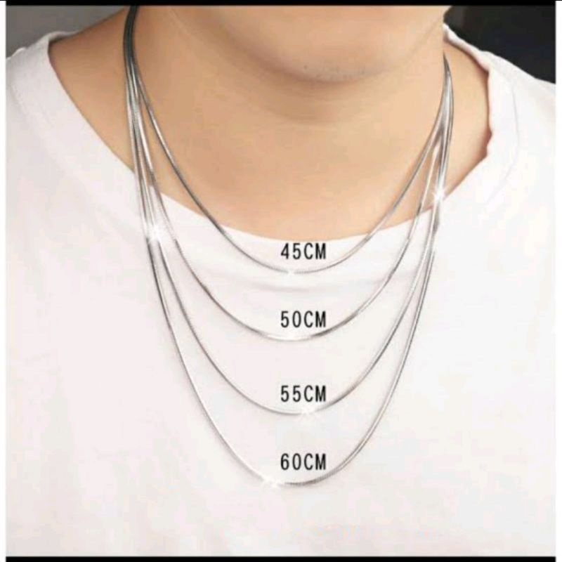 Jual PROMO! KALUNG TITANIUM 45CM & 60CM DIJAMIN ANTI KARAT 100% ...