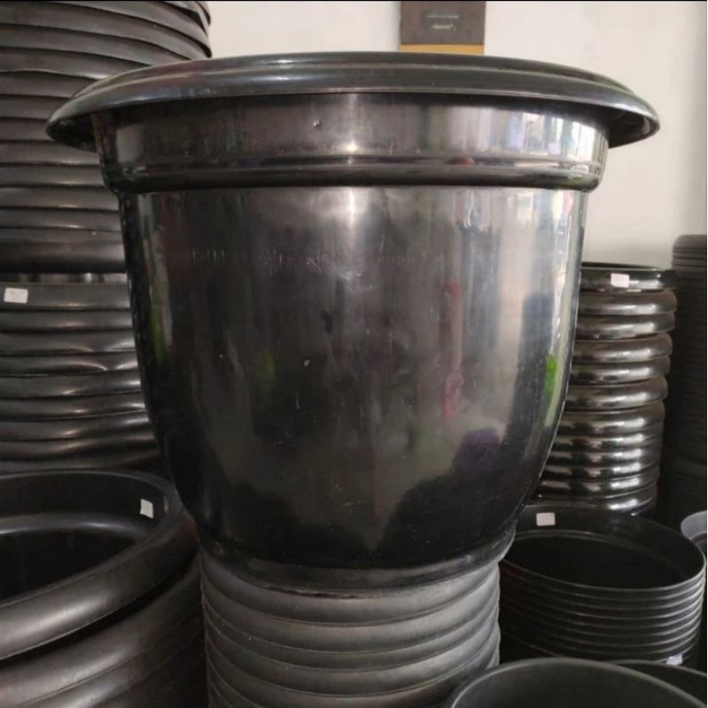Jual POT BUNGA 70 / POT TANAMAN BESAR JUMBO HITAM TEBAL | Shopee Indonesia