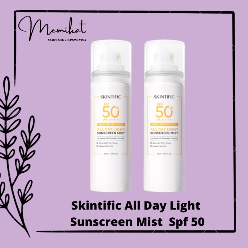 Jual Skintific All Day Light Sunscreen Mist SPF 50 PA++++ | Shopee Indonesia
