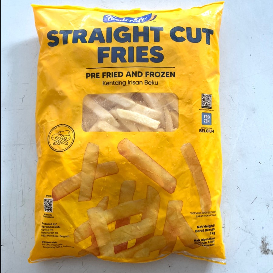Jual Foodcraft Kentang Straight Cut Fries / Kentang Irisan Beku 1 Kg ...