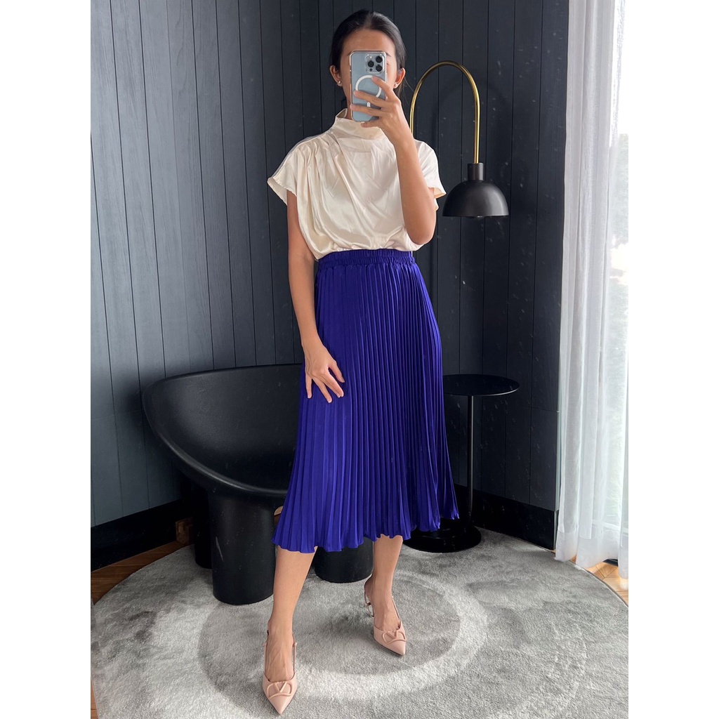 Jual Rok Plisket Midi / Rok Plisket Tanggung / Rok 7/8 / Plisket ...