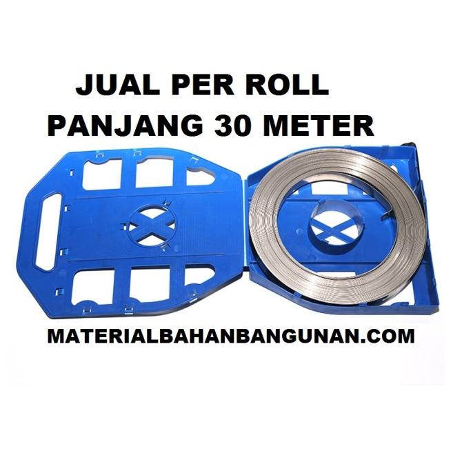 Jual Plat Strapping Band 10 x 0.4 mm Stainless Pengikat Peti PER ROLL ...
