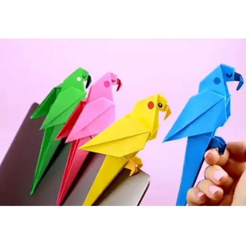 Jual Origami tugas prakarya Lucu/Hiasan kelas origami kupu/burung ...