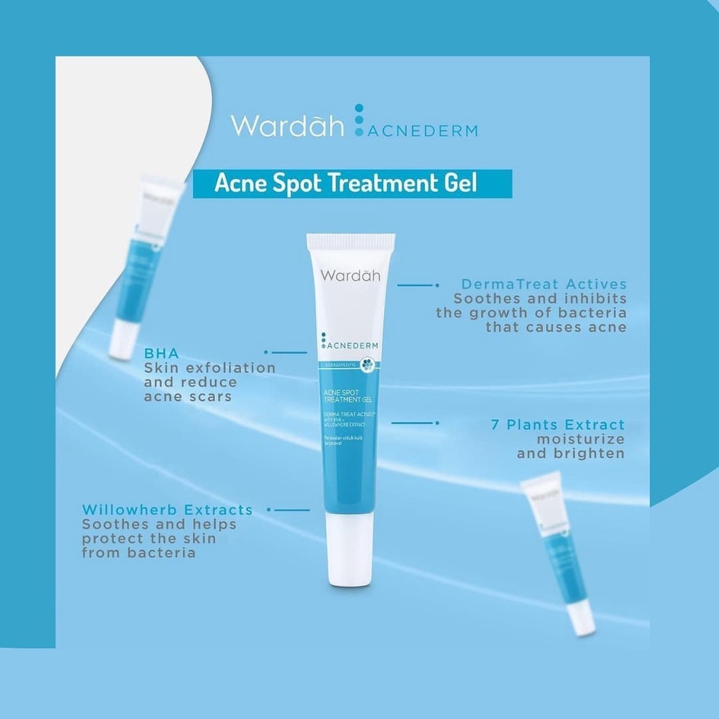 Jual WARDAH Acnederm Acne Spot Treatment Gel 15ml | Shopee Indonesia