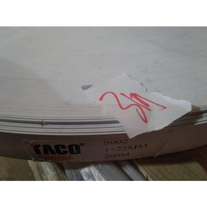 Jual per 10 meter tako lis finishing HPL TACO white dop tebal 1mm lebar ...