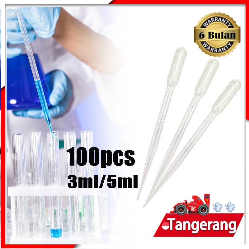 Jual 100pcs/set Pipet Tetes 3ML 5ML Pipet Plastik Pipet Paster Pasteur ...