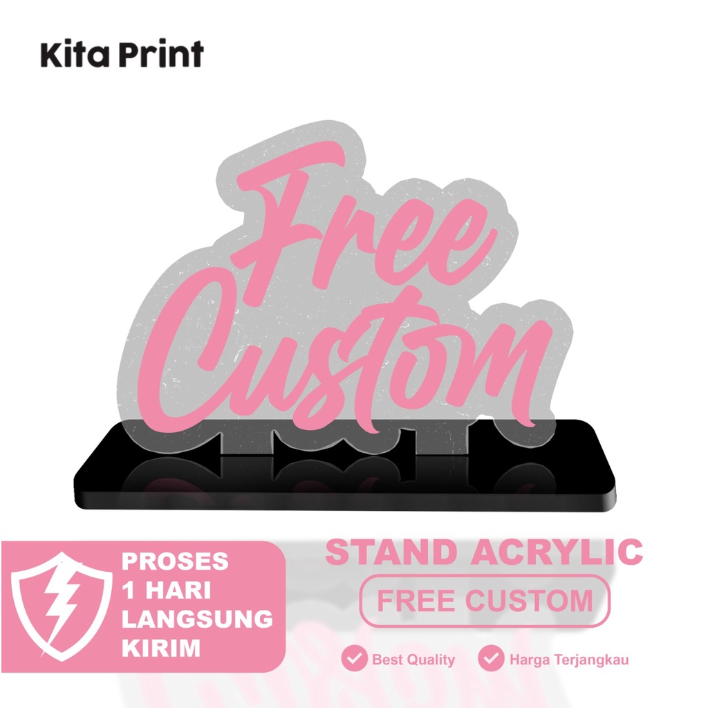 Jual Plakat Custom 3D Akrilik Free Design Plakat Acrylic Akrilik Plakat ...
