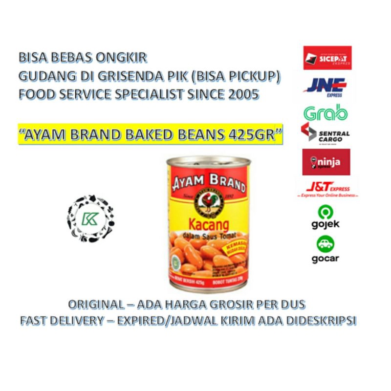 Jual Ayam Brand Baked Beans in Tomato Sauce / Kacang Panggang 425gr ...