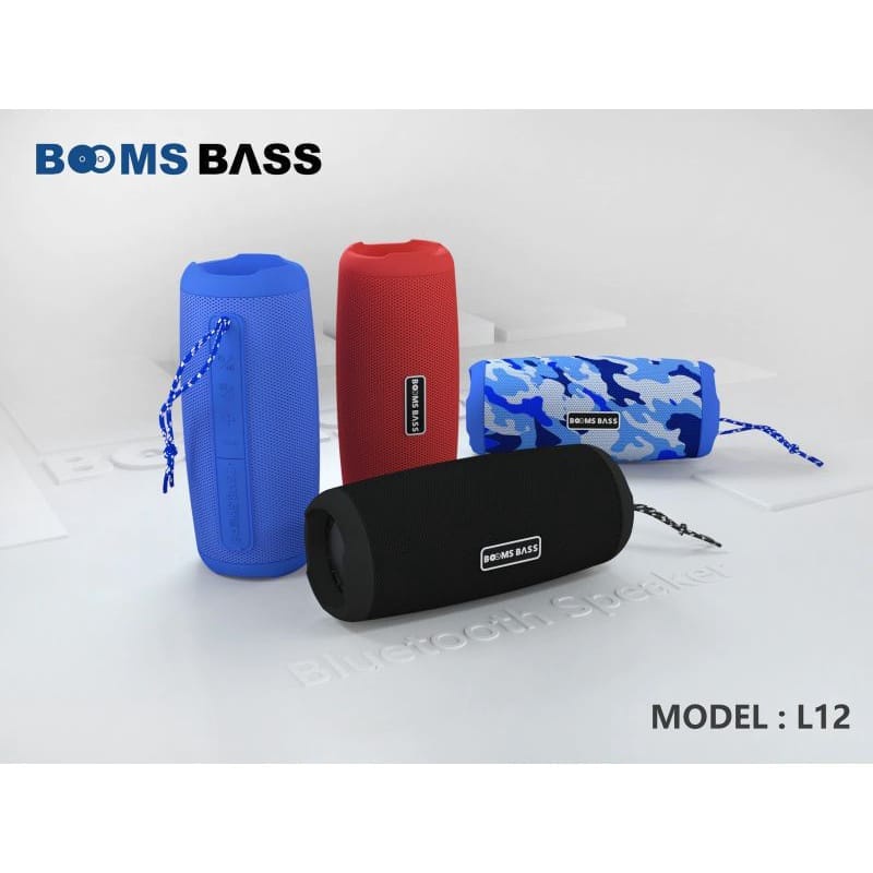 Jual BOOMS BASS L12 Portable Bluetooth Speaker Wireless Bass Column ...