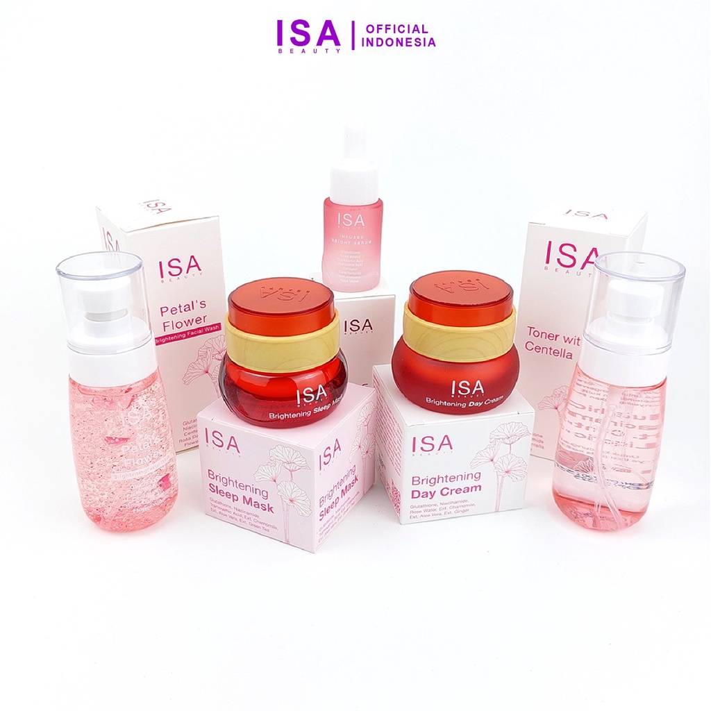 Jual ISA Beauty Brightening Series Paket Skincare Pencerah Wajah Kusam ...
