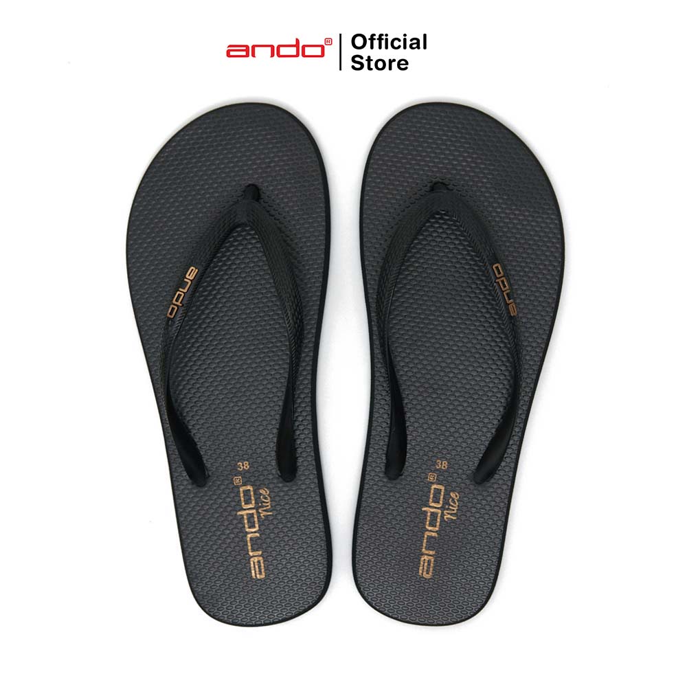 Jual Ando Official Sandal Jepit Nice Premium Wanita Dewasa - Hitam/Emas ...