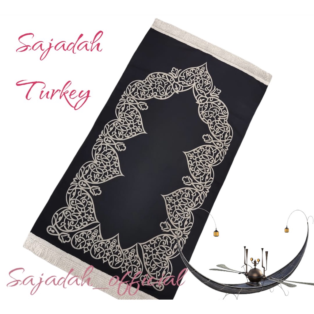 Jual sajadah turki sajadah turkey bahan satin premium turkey label XHX ...