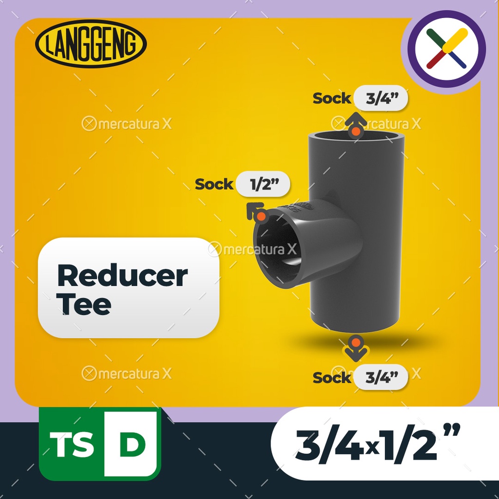 Jual Reducer Tee TS-D 3/4x1/2" - Fitting PVC | Shopee Indonesia