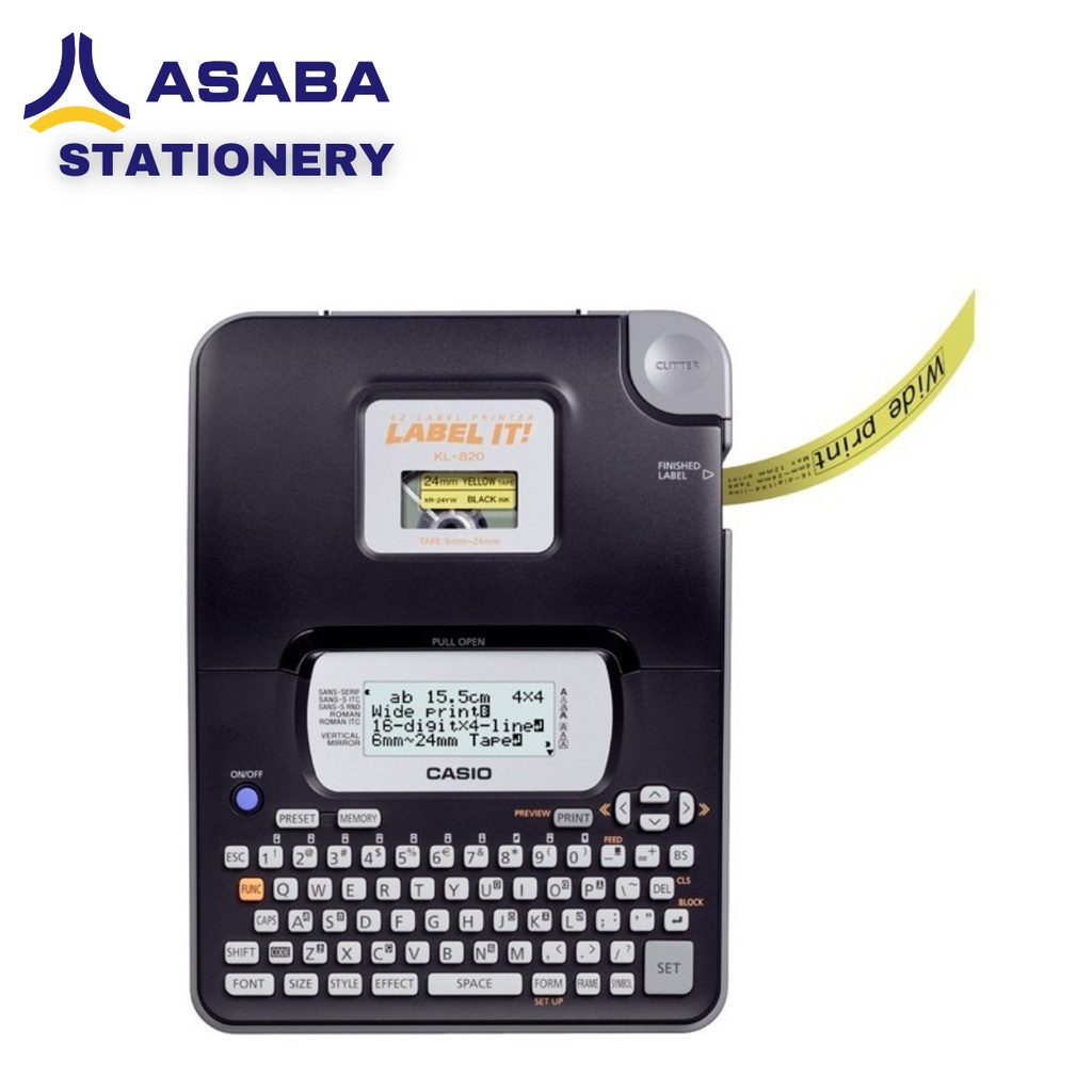Jual Asaba Stationery - Alat Cetak Label Nama Casio KL-820 | Shopee ...