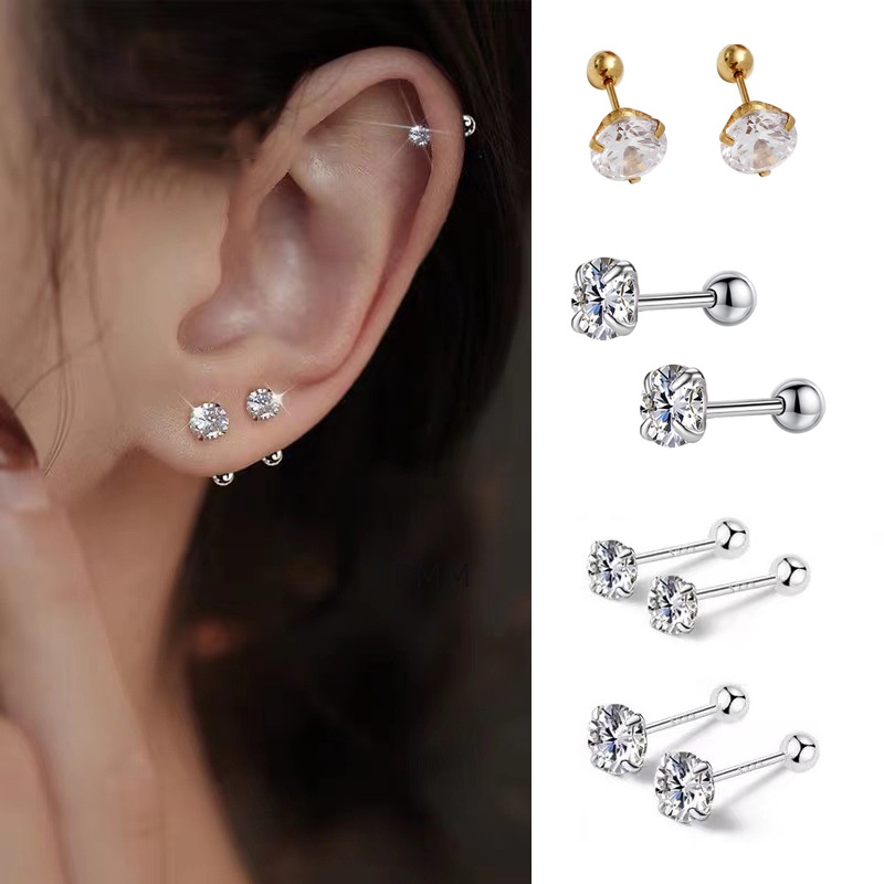 Jual 1 PCS Anting Stud Kartilago Tujuan Ganda anting Stainless Bahan ...