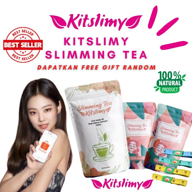 Jual Kitslimy Pusat Slimming Tea Original Pelangsing Penurun Berat Badan Alami (Beli 2 Free 1 ...