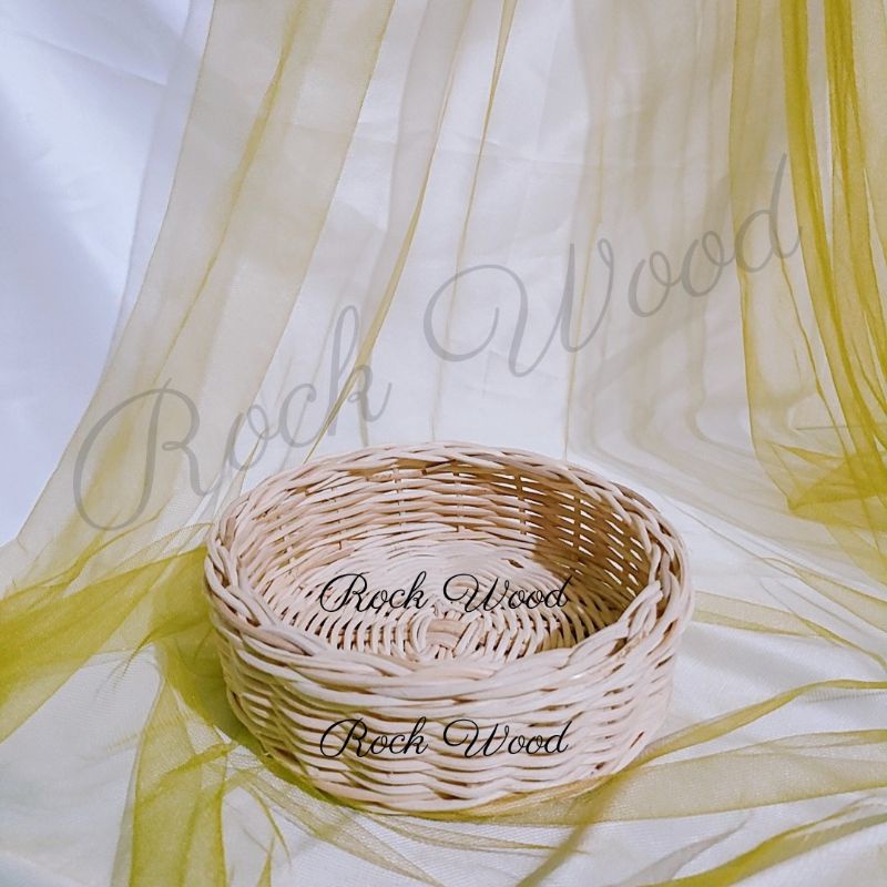 Jual [ROTAN] keranjang rotan nature dekorasi anyaman hampers parcel ...