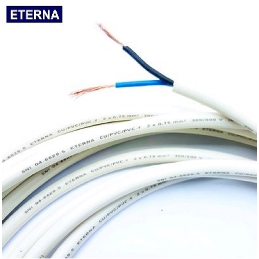 Jual Kabel Listrik Eterna 2 x 0,75 mm 2x0,75mm Nymhy Nyyhy Kabel Serabut Tembaga Per Meter ...