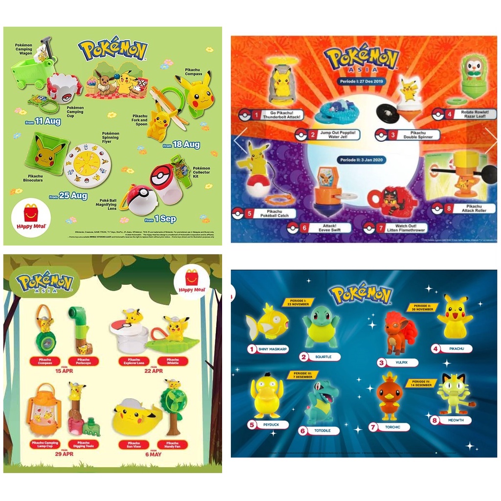 Jual Mainan Anak Hadiah Happy Meal Meals McD McDonald McDonalds Toys McDonald's Toy Pokemon ...