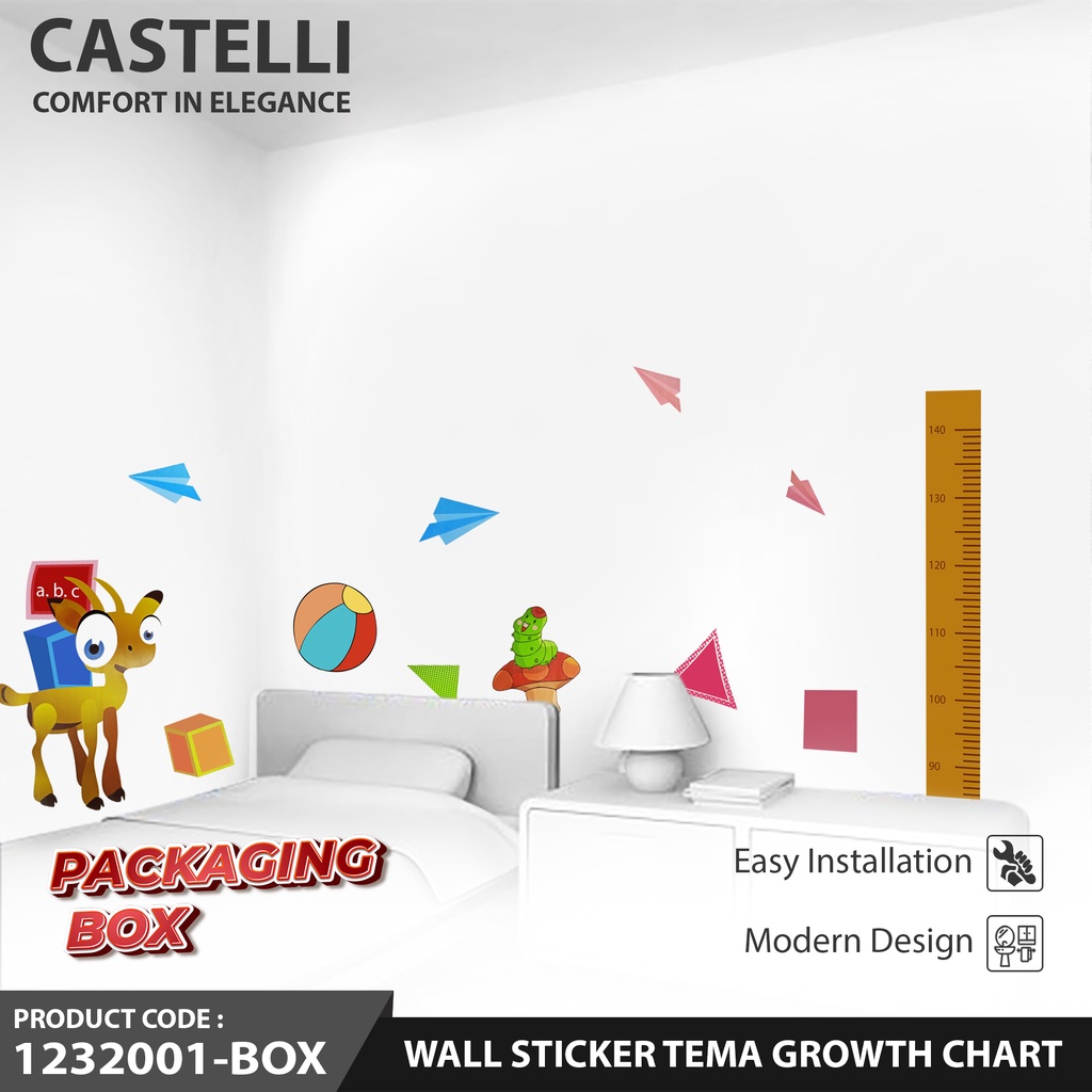 Jual Sticker Dinding Castelli Wall Sticker Tema Growth Chart - 1232001 ...