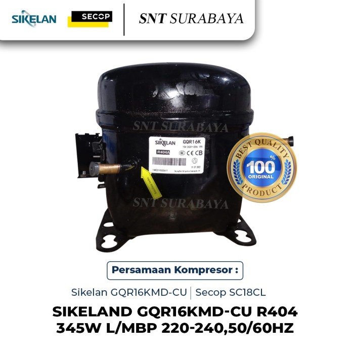 Jual Kompresor Sikelan R404 GQR16KMD-CU - SECOP SC18CL - Low Temp ...