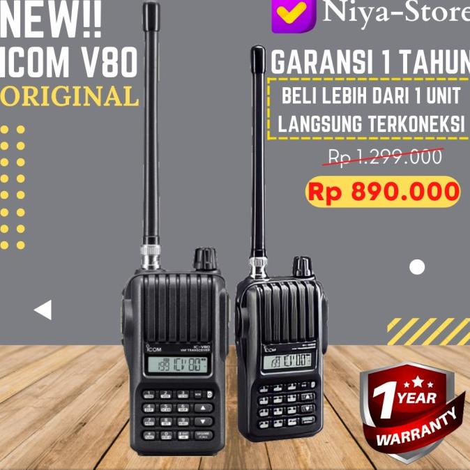 Jual NEW!! HT ICOM V80 ORIGINAL LITHIUM VHF (GARANSI 1 TAHUN) | Shopee ...